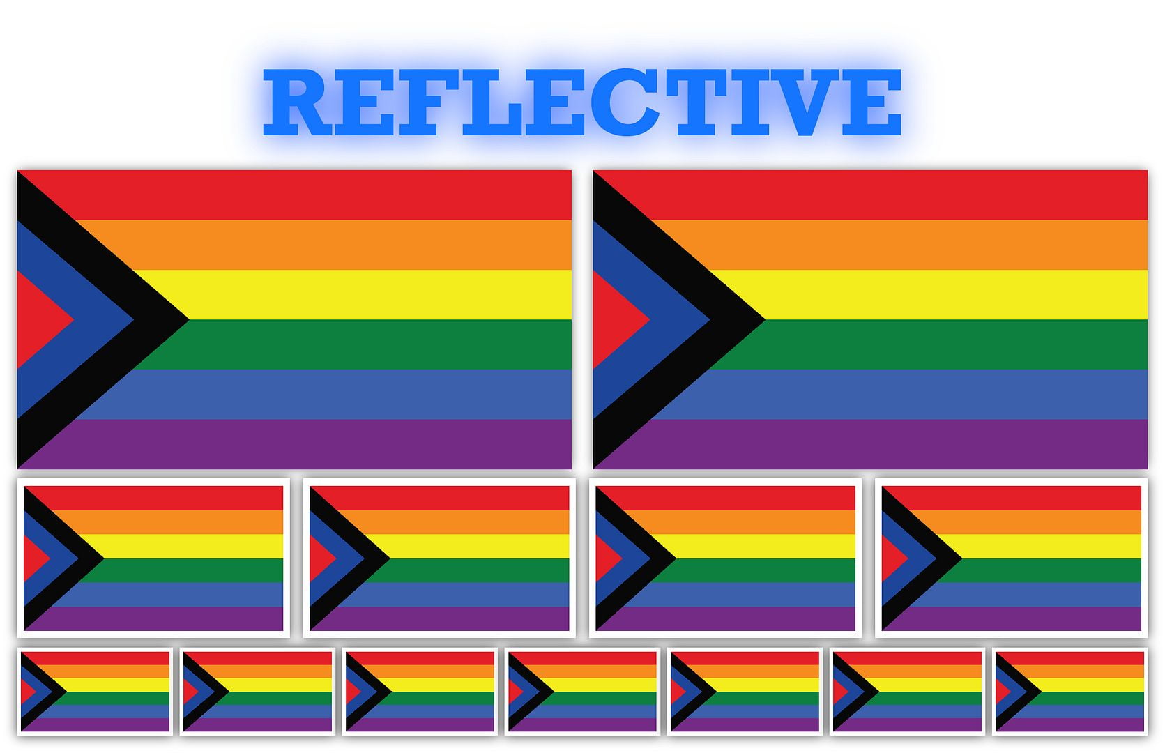 13 Pack Social Justice Pride Flags | (x2) 4x2 inch, (x4) 2x1 inch, (x7 ...