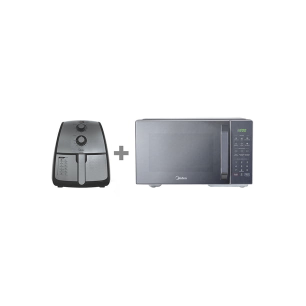 Combo Midea Microondas 1.1 Pies Cúbicos Silver Mirror + Freidora de ...