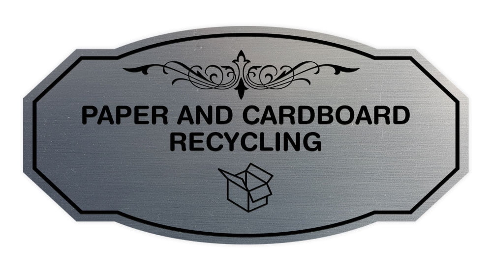Signs ByLITA Victorian Paper and Cardboard Recycling Sign (Brushed ...