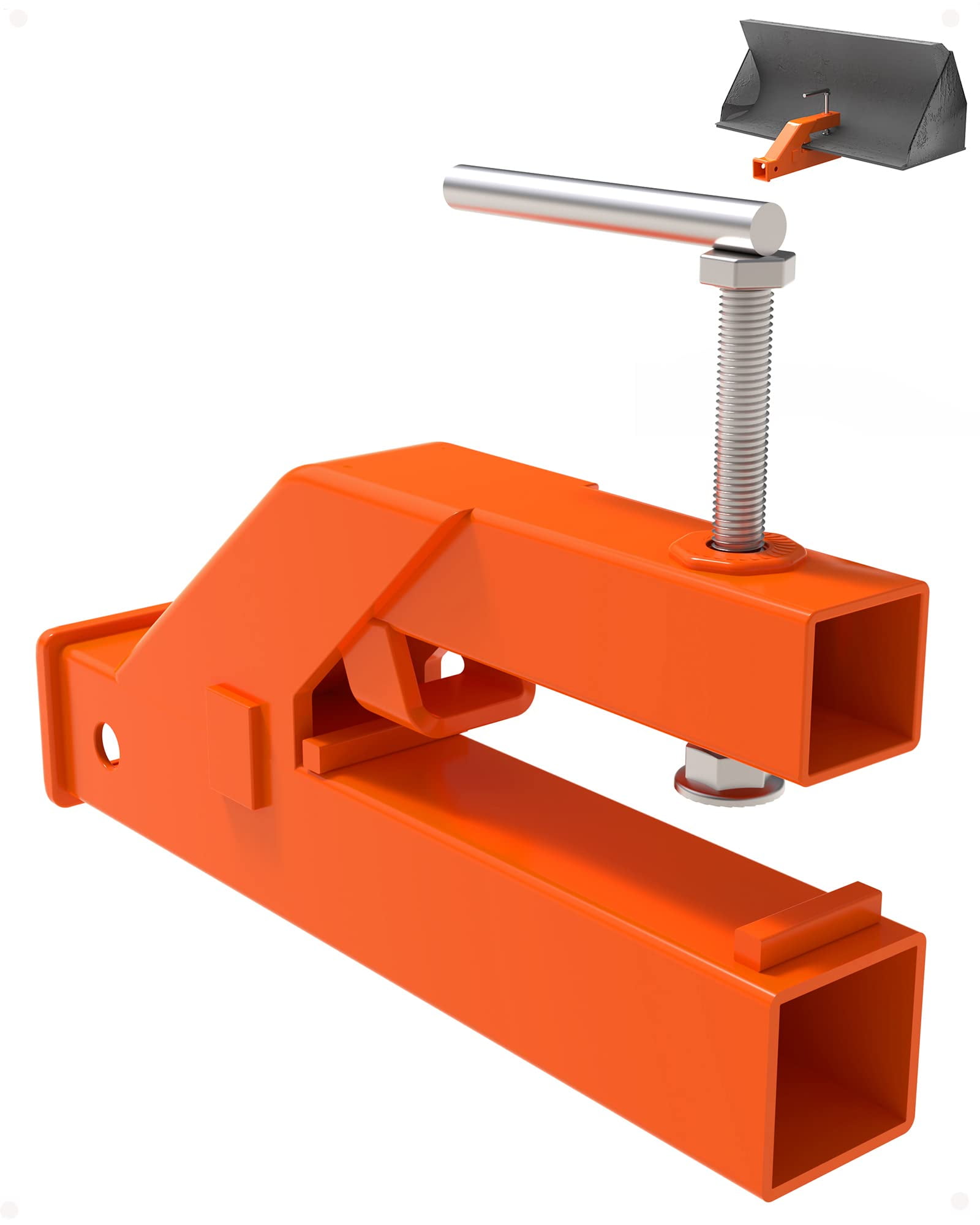 Clamp on Trailer Hitch Receiver for Front End Loader Bucket Compatible ...