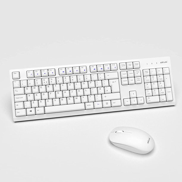 Aikun 2.4Ghz Wireless Desktop Set,Thin Profile Keyboard and Sleek Mouse ...