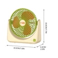 Deeceymbur Portable USB Desk Fan 3 Speed Rechargeable Quiet Personal ...