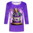 Blmnix Oversized Women Blouses Carnival Pullover Clothe Crew Neck 3/4 ...
