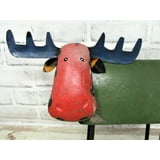 Rustic Large 14.5 in x 12 in Repurposed Scrap Metal Moose Statue Home ...