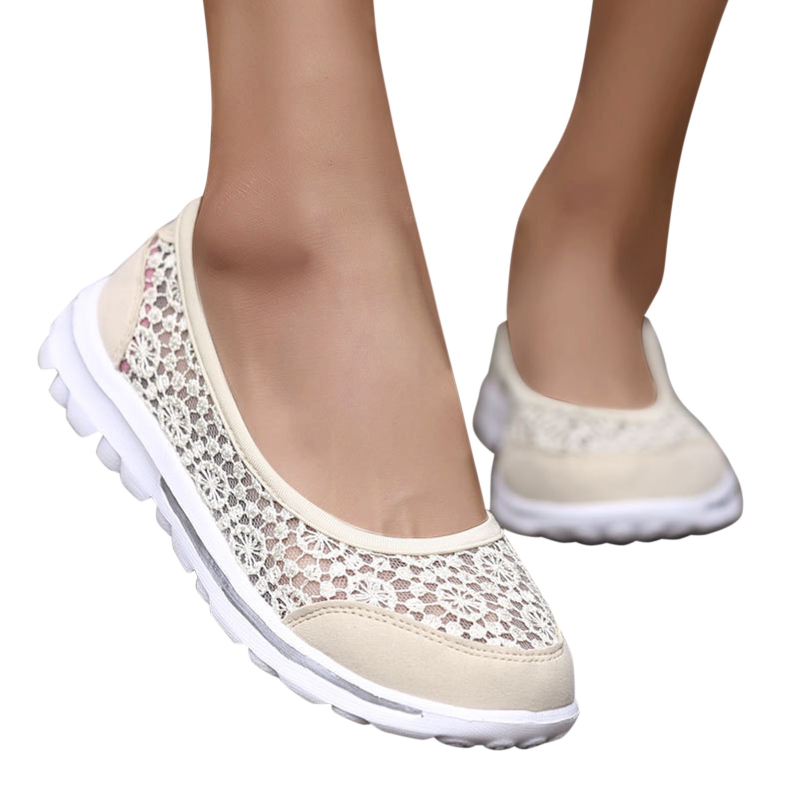 Click here for Bmisegm Women Breathable Lace Up Shoes Flats Casua... prices