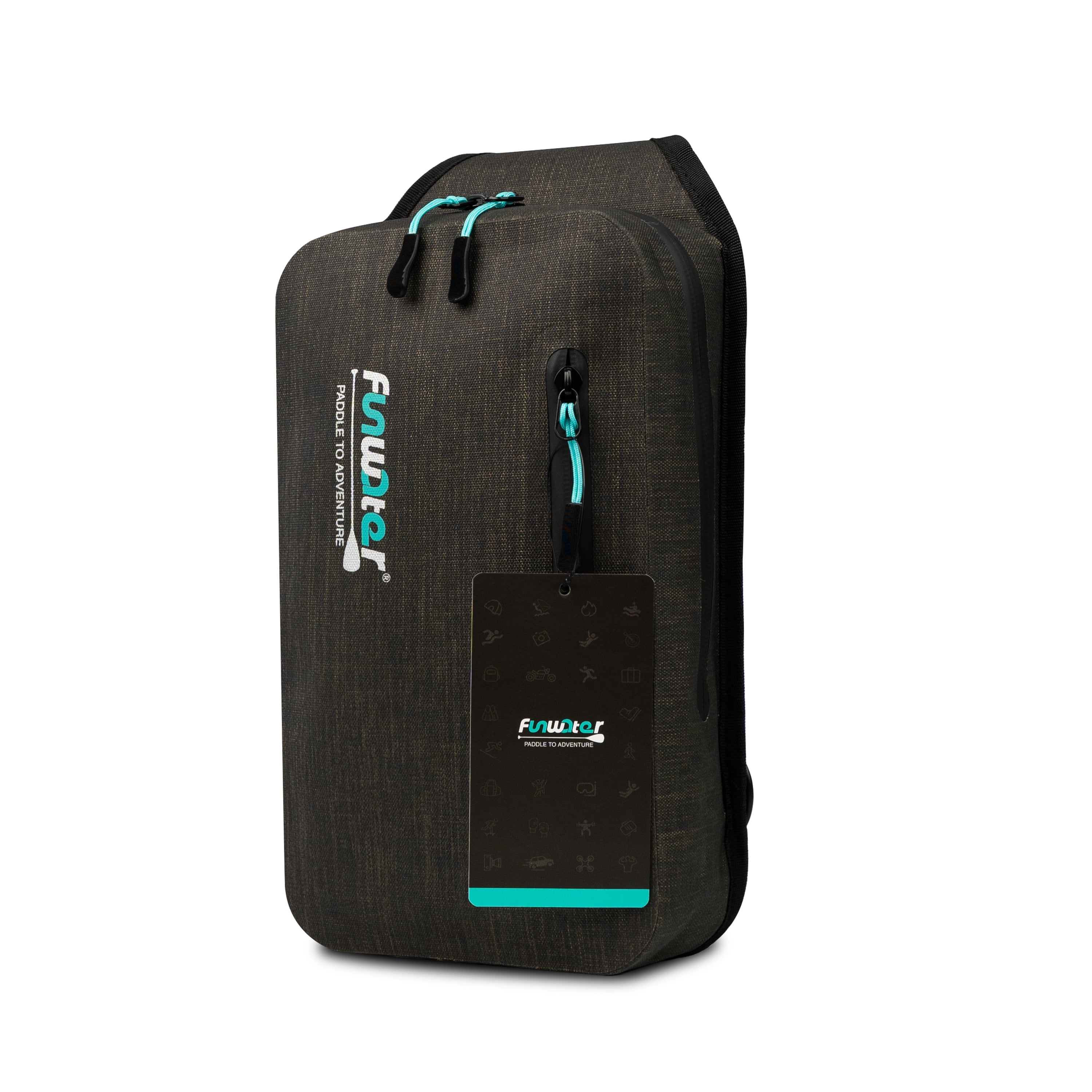 FUNWATER Waterproof Satchel Black, 3L Casual Sports one shoulder Bag ...