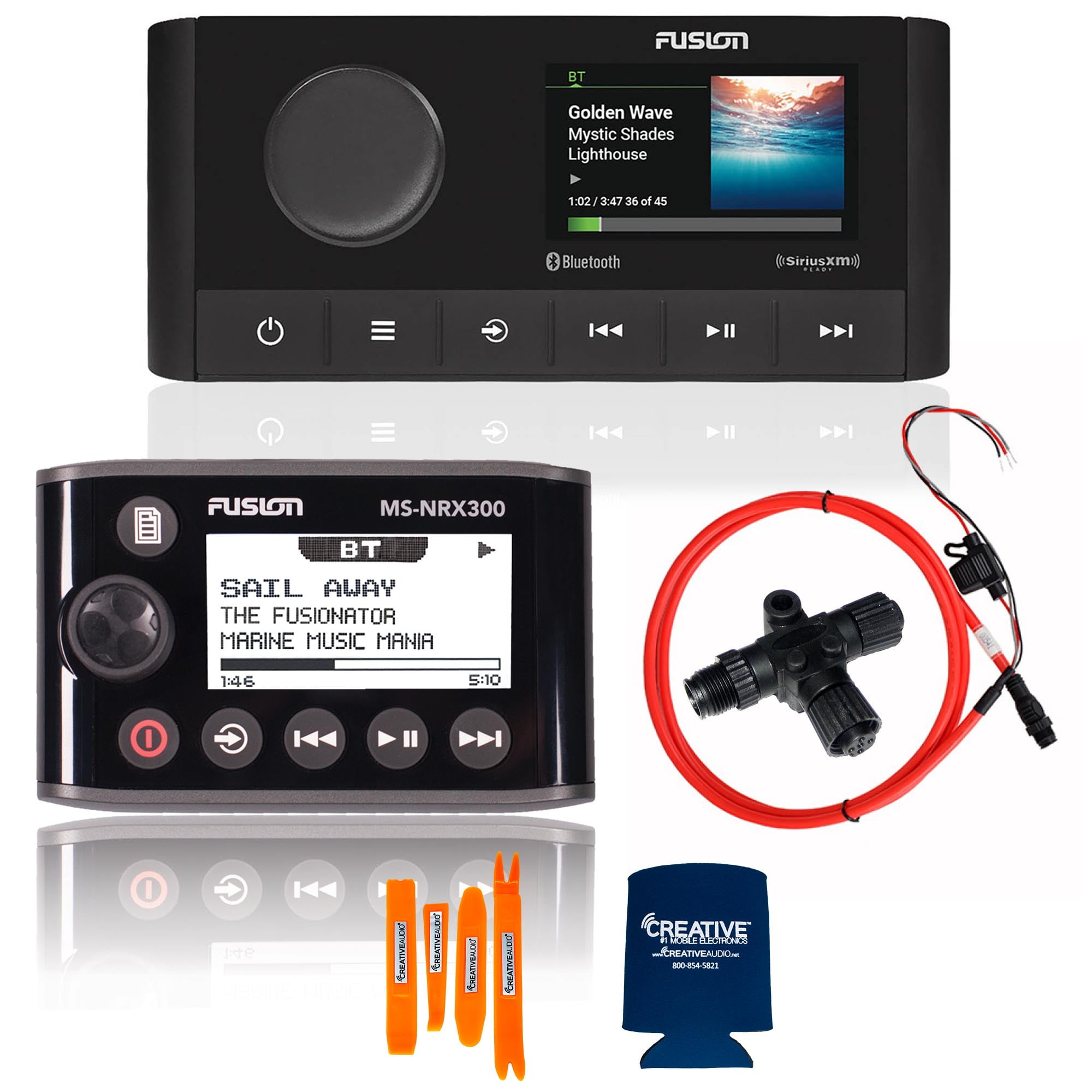 Fusion MS-RA210 Marine Entertainment System with MS-NRX300 Wired Remote ...