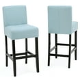 Lenando Fabric Barstool, Set of 2, Light Blue - Walmart.com
