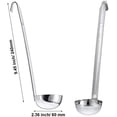 3 Pieces Stainless Steel Ladle Soup Handle Ladle with Pouring Rim for ...