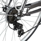 Tracer Osaka Men's Hybrid City Bike 23" Grey Steel Frame Shimano 7 ...