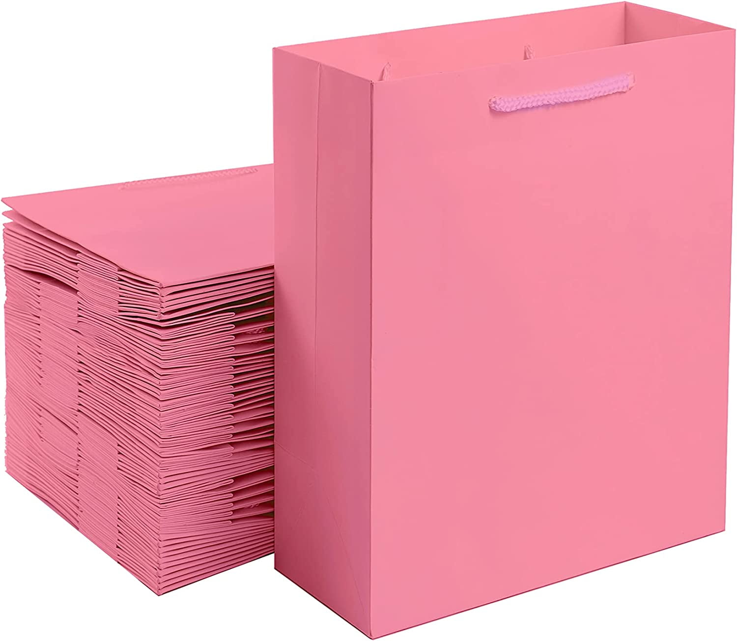 SHIPKEY Pink Gift Bags, 25 Pack Small Gift Bags with Handles, 6x2 ...