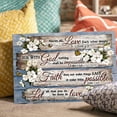 Bible Verse Rustic Canvas Wall Art (Faith & Love Theme) Ready to Hang ...