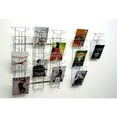 Chrome Wire Wall Literature Rack with 21 A4 Sized Compartments ...