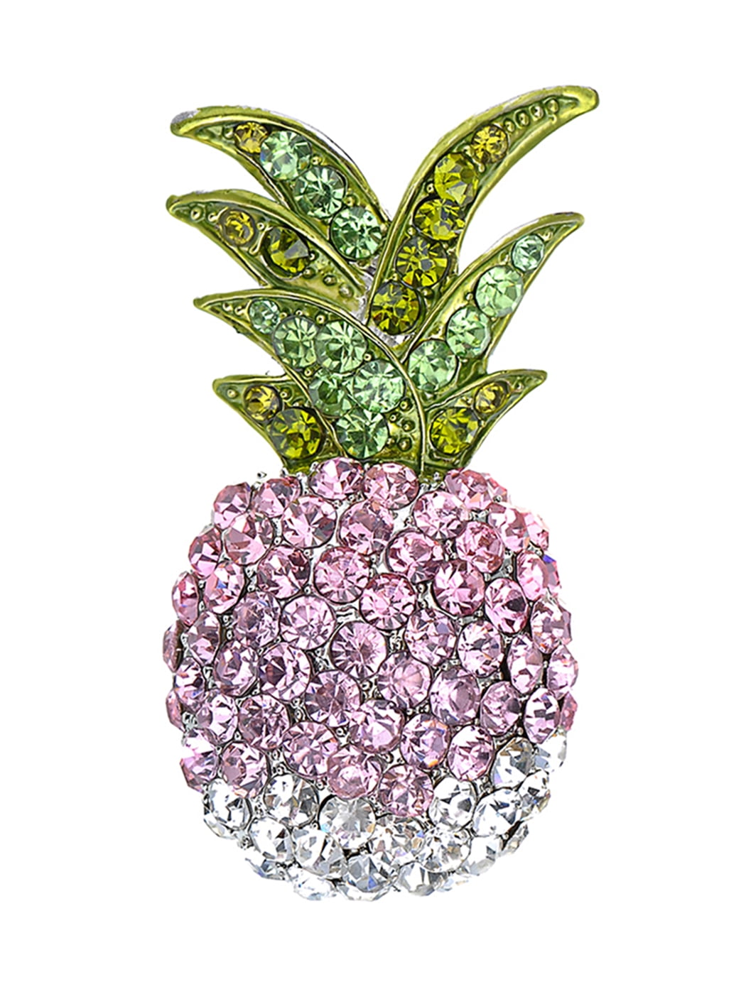 Elegant Ombre Rhinestone Tropical Pineapple Hawaiian Island Fruit Brooch Pin - Walmart.com