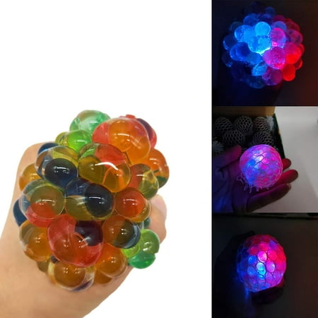 Kids and Adults Decompression Color Bead Ball, Luminous Grape Ball ...
