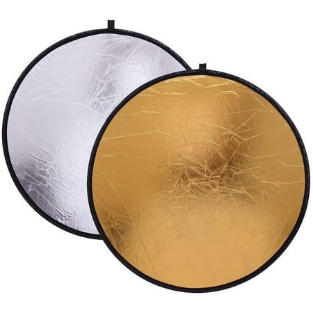 2 in 1 110cm Light Reflector Portable Collapsible Round Photography ...