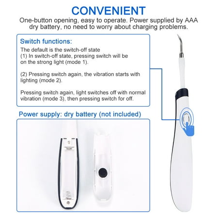 Tooth Polishing Cleaner Ultrasonic LED Electric Oral Durable Teeth Oral ...