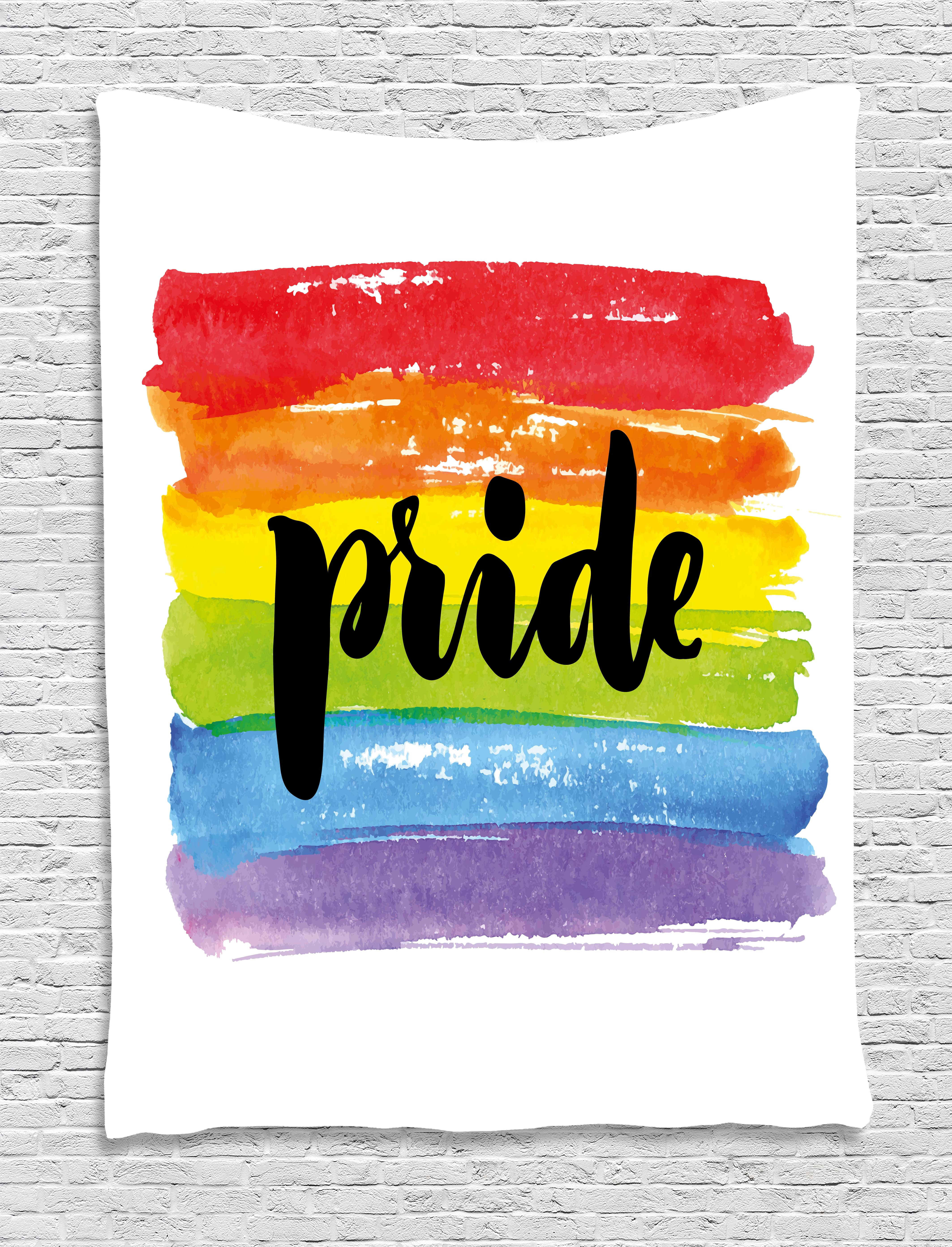 Pride Decorations Tapestry Watercolor Art Rainbow Brush Strokes Symbol