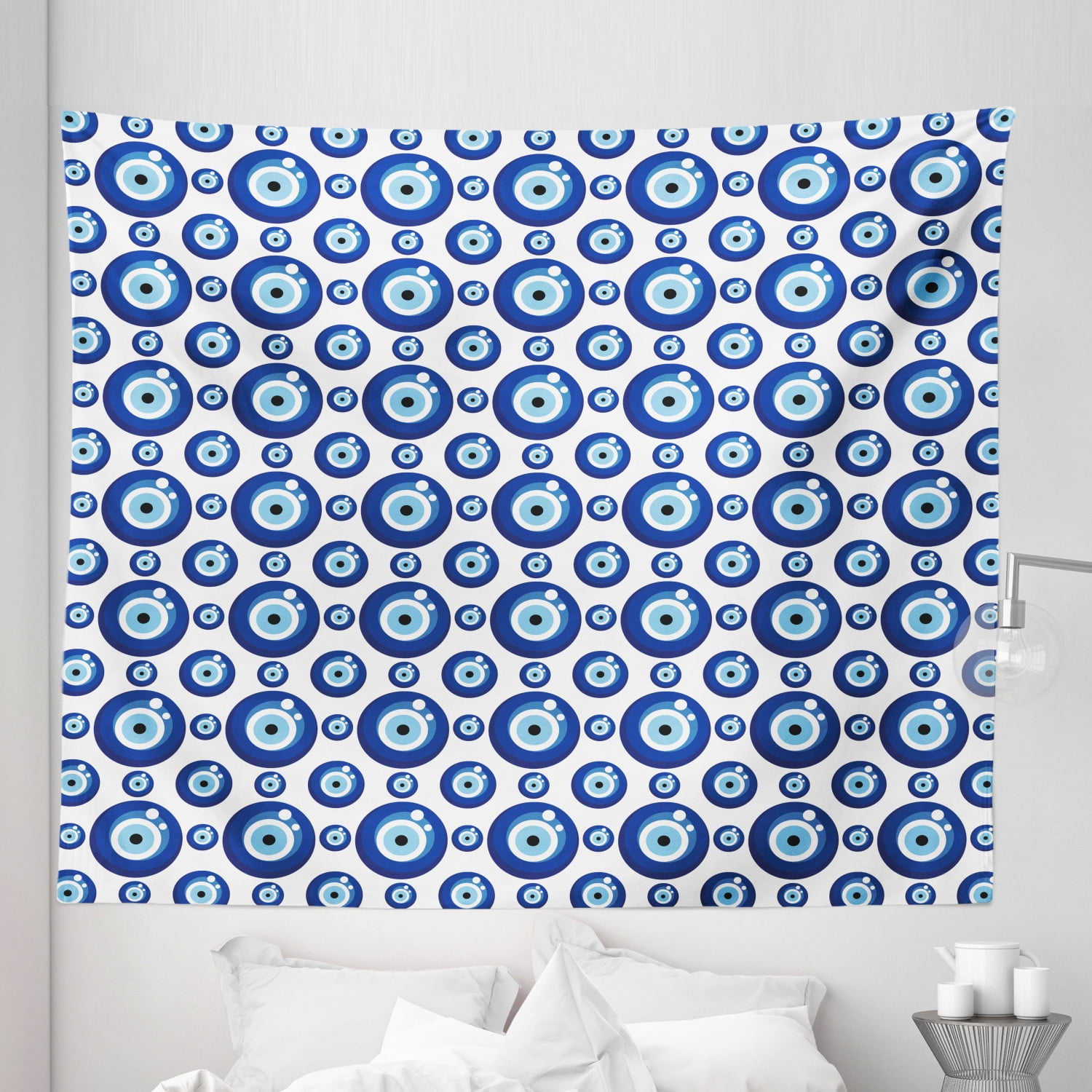 Evil Eye Tapestry, Symmetrical Pattern All Seeing Eye Superstitious ...