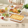 Baking Dish 4.8 Qt Ceramic Casserole & Lasagna Pan, 9x13 Inch Deep ...