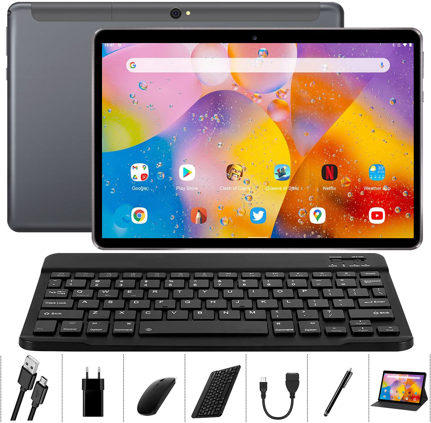 Tablet TOSCIDO 10 inch, 64GB Storage 4GB RAM, Octa-Core 1.6GHz ...
