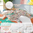 Boho Floral Bird Full Duvet Cover Set, Leaf Colorful Cartoon Botanical ...