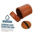 Premium Leather Lens Case Pouch for Camera Accessories, Compact ...