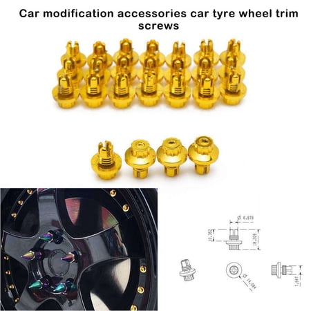 Wweixi 10 Pieces ABS Car Wheel Screw Replacement Universal External ...