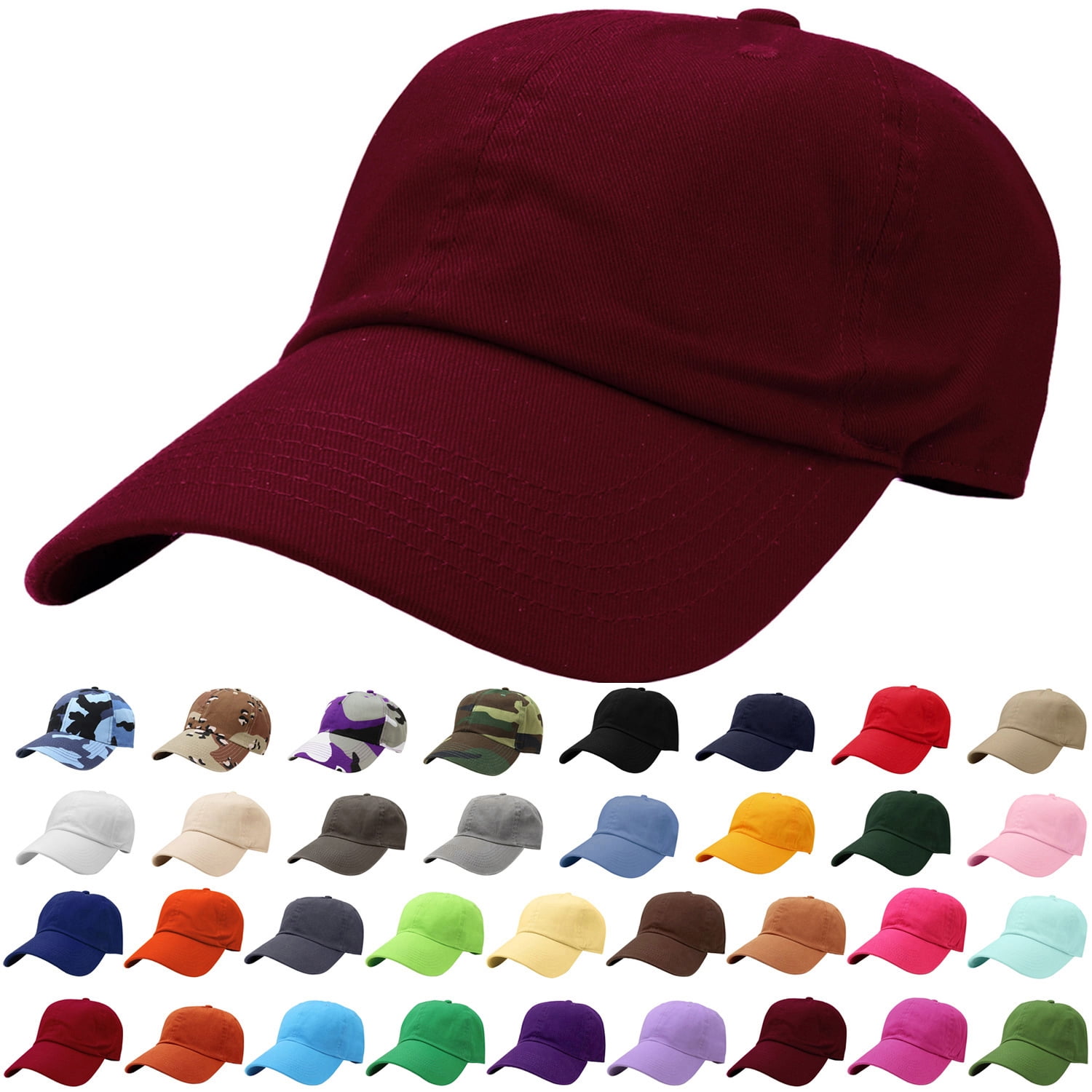 Falari Classic Baseball Cap Dad Hat 100% Cotton Soft Adjustable Size ...
