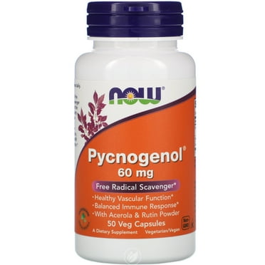 NOW Supplements, Pycnogenol 60 mg with Acerola & Rutin Powder, 50 Veg ...