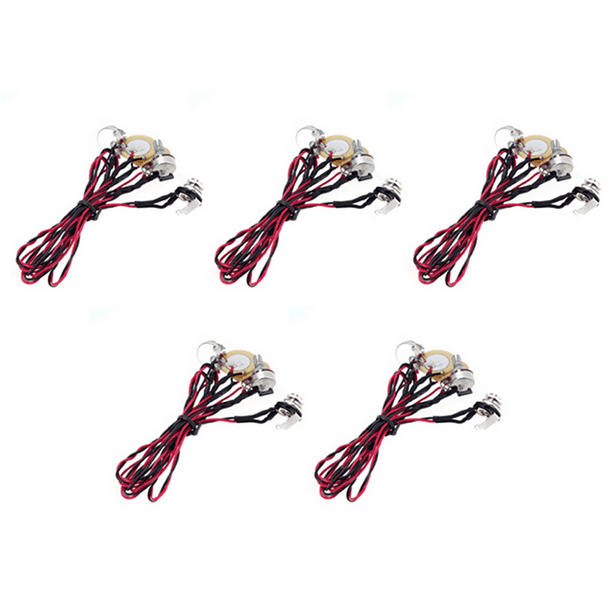 5X Dual Piezo Pickup Pick-Up 6.35mm Jack with Volume Tone Control for Acoustic Guitar Ukulele ...
