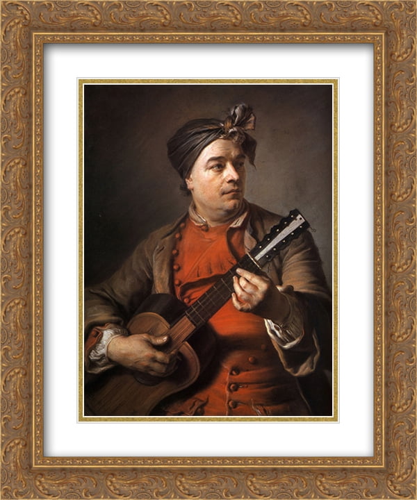 Maurice Quentin de La Tour 2x Matted 20x24 Gold Ornate Framed Art Print ...