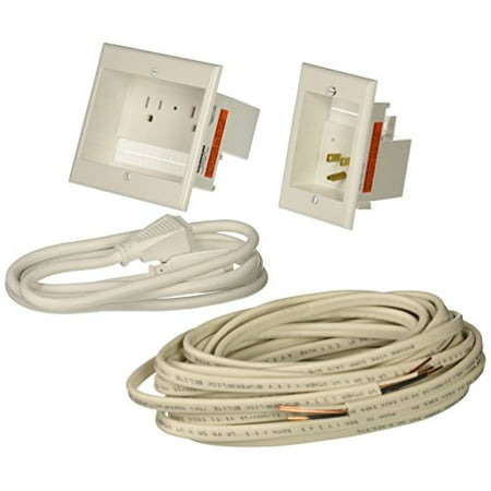 PowerBridge Solutions TWO-PRO-24 Dual in-Wall Cable Management for Wall-Mounted TVs, 24 Romex ...