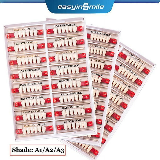 96/84pcs Dental Resin Acrylic Teeth Anterior Posterior Polymer Denture ...