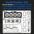 G4KD 2.0L Engine Crankshaft Bearing Head Gasket Set Piston Timing Chain ...