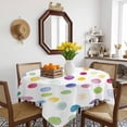 Abstract Watercolor Colorful Polka Dot Table Cloth 60x60in, Waterproof ...