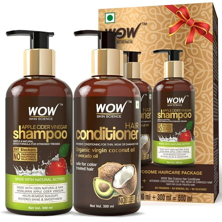 WOW Skin Science WOW Apple Cider Vinegar Shampoo + WOW Hair Conditioner ...