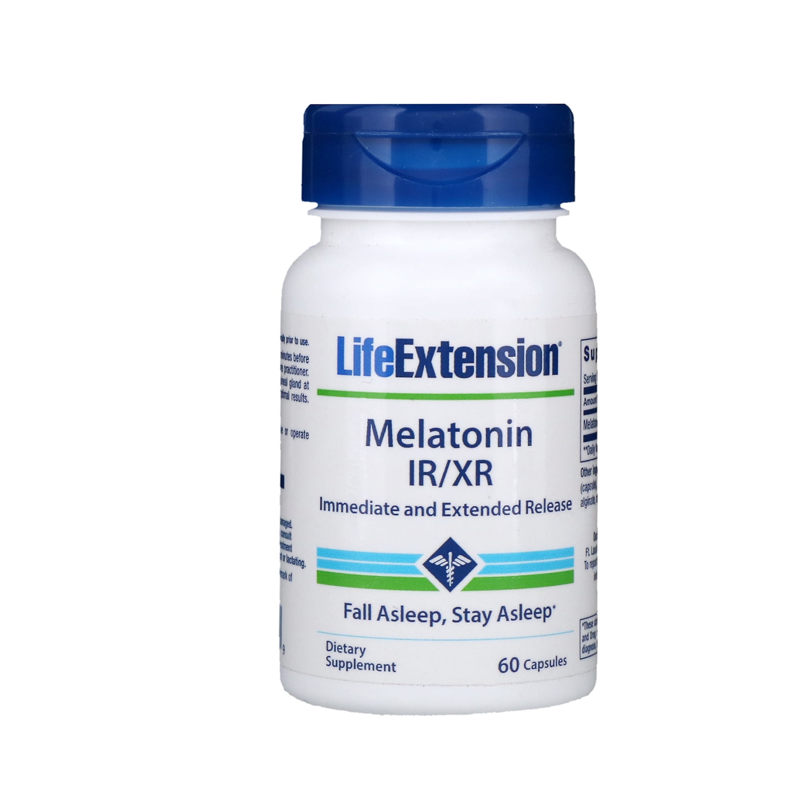 Life Extension Melatonin IR XR 60 Capsules - Walmart.com - Walmart.com