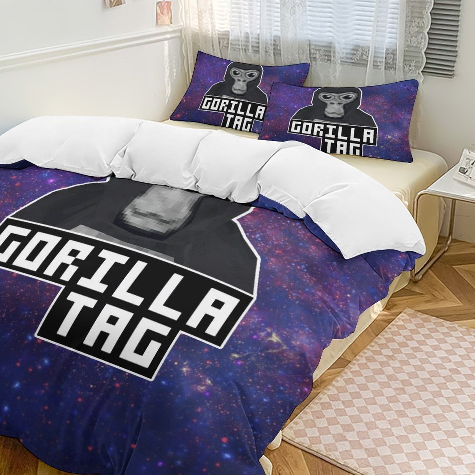 Click here for Yingd Pink Galaxy Gorilla Tag Comforter Set Soft 3... prices