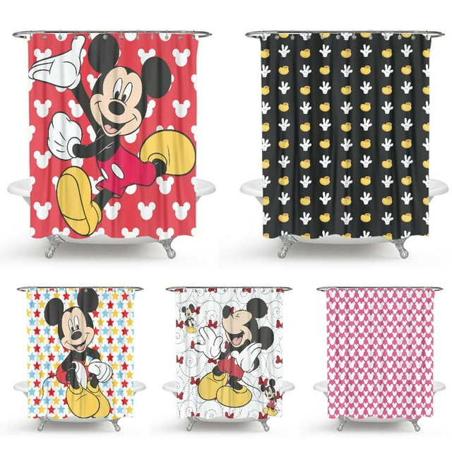 Mickey Mouse And Friendswaterproof Polyester Fabric Shower Curtain