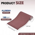 180 Grit Sandpaper Roll, 4 Inch x 3.28 Feet Emery Cloth Roll Alumina ...