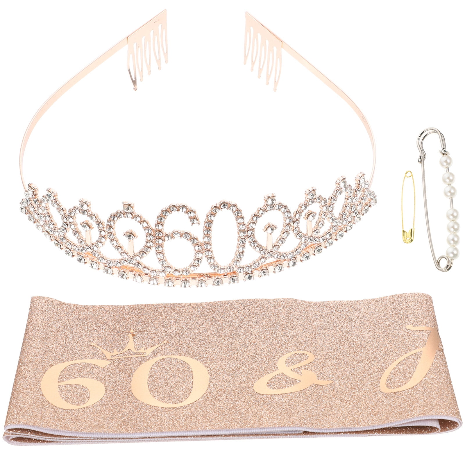 Birthday Sash Set Queen Party 70Th Tiara Props Gifts Prom Female ...