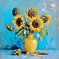 CafePress - Van Gogh Still Life With Six Sunflowers - 15 oz Ceramic ...