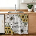 Bee Positive Cabinet Curtains 28" W x 35" L, Farmhouse Bee Animal ...