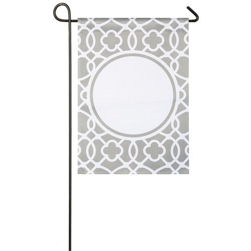 Evergreen Flag & Garden Quatrefoil Personalizable Monogram 2-Sided ...