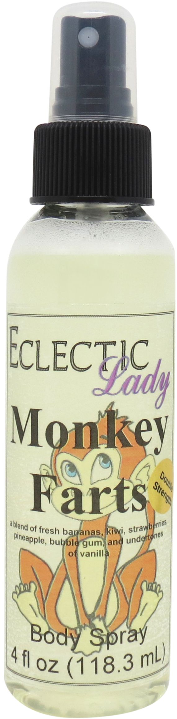 Monkey Farts Body Spray, Eclectic Lady, Hydrating Mist, Unisex (Double ...