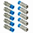 ELARA- 10 Pack F-Type Compression Connector Male Plug Rg6 Quad Shield ...