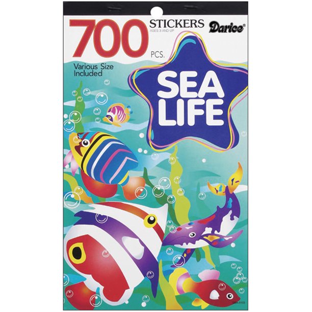 Sticker Book 9-1/2 Inch X 6 Inch-Sea Life - 700 Stickers - Walmart.com