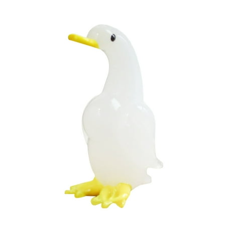 Glass Goose Figurine Hand Blown Desktop Ornament Glass Art Duck ...
