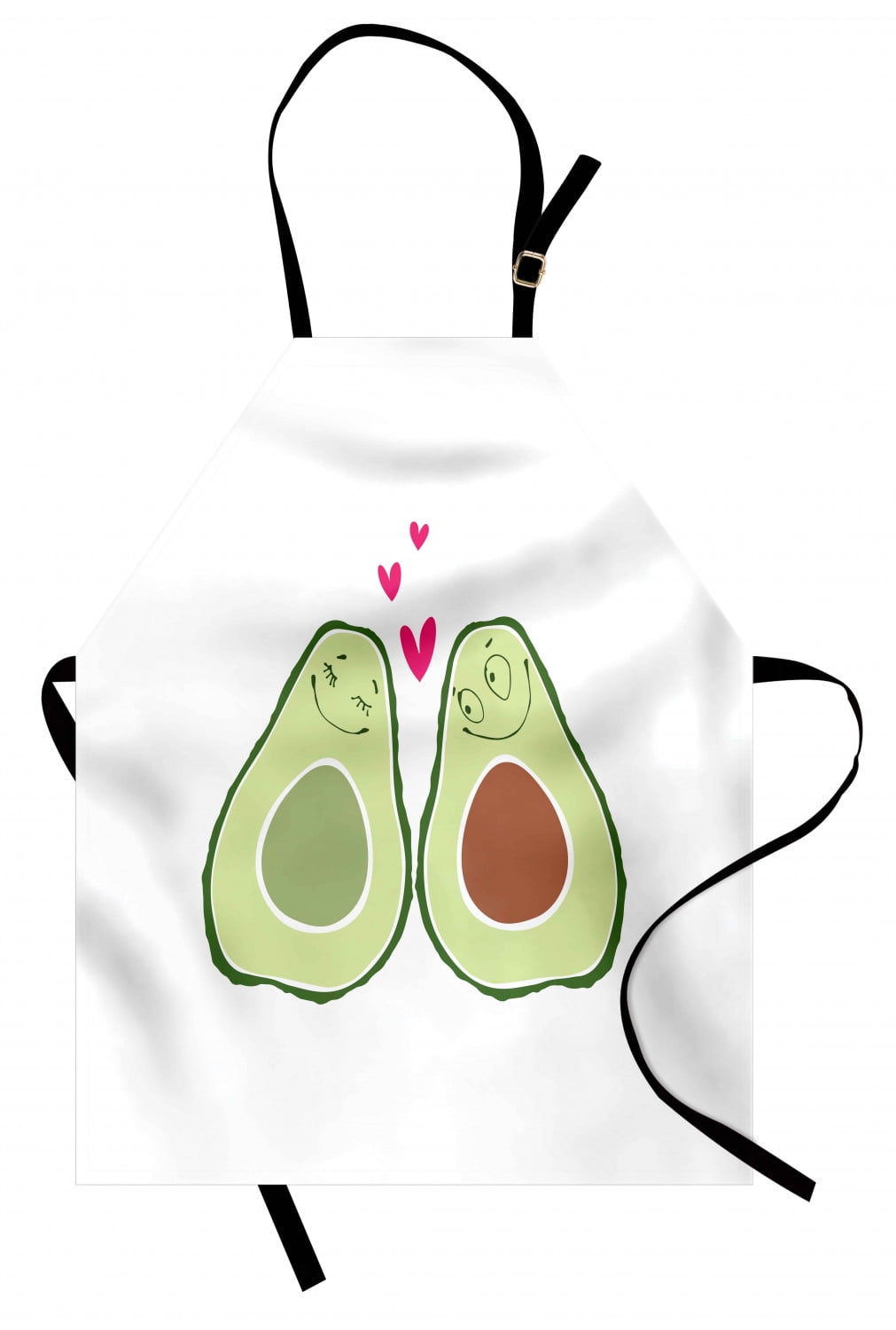 Avocado Apron, Doodle Alligator Pear Couple in Love Wedding Theme Happy ...